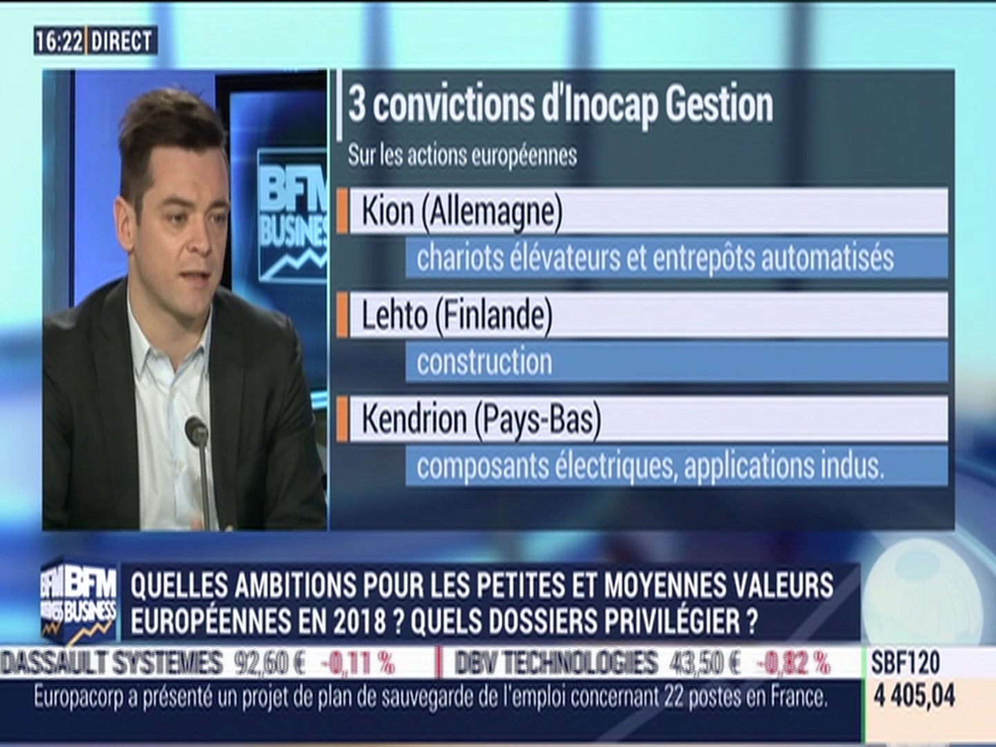 Les trois convictions d’Inocap Gestion pour 2018 - 15/01 - BFM Bourse