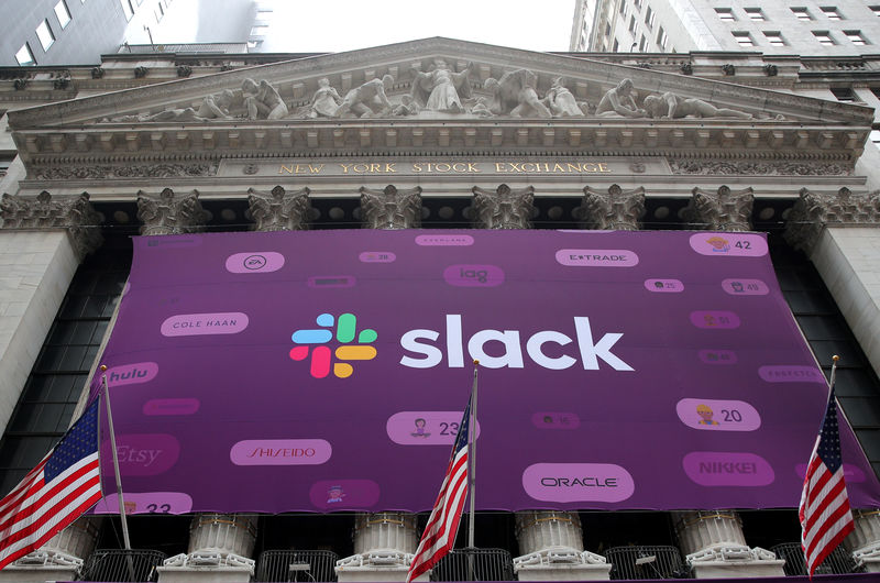 Marché : Slack gagne 48,5% pour ses débuts à Wall Street - BFM Bourse